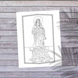Printable Coloring Page "stella Maris" - Catholic Coloring Page ...