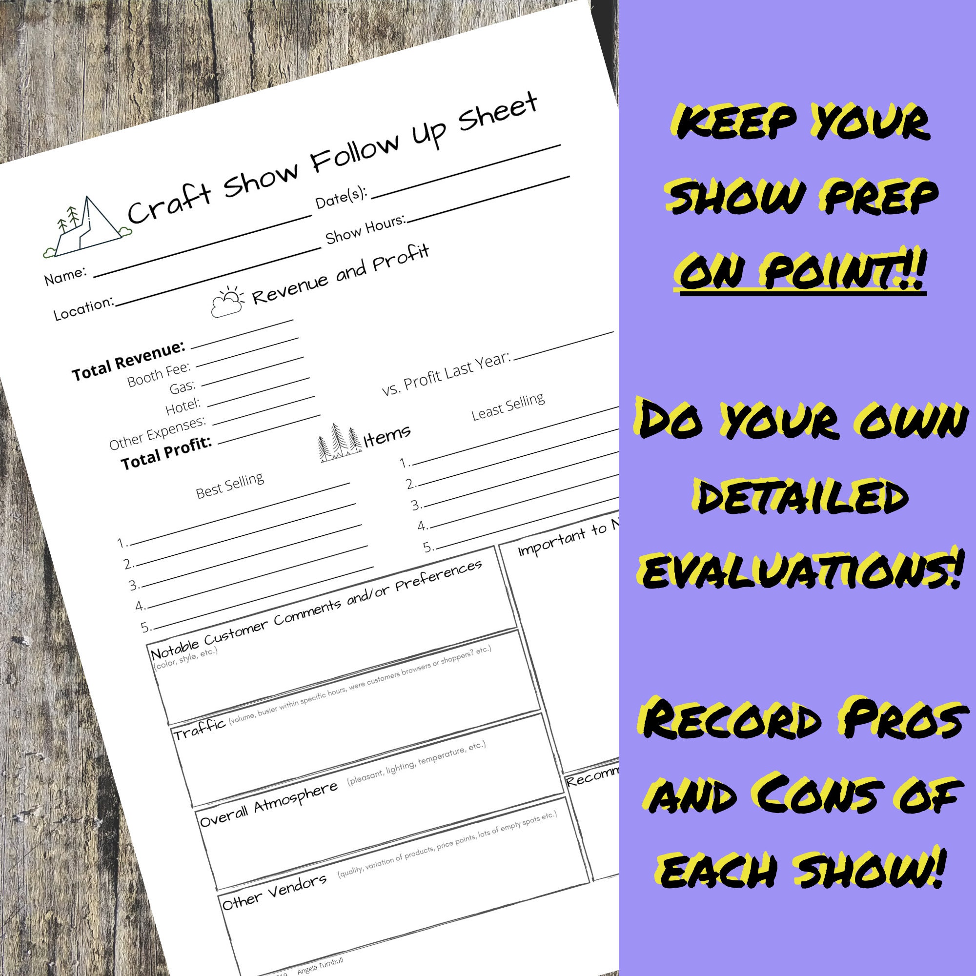 Craft Fair Ultimate Printable Form Bundle Instant Digital - Etsy