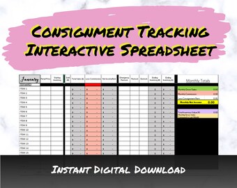 Consignment Inventory Template | Etsy