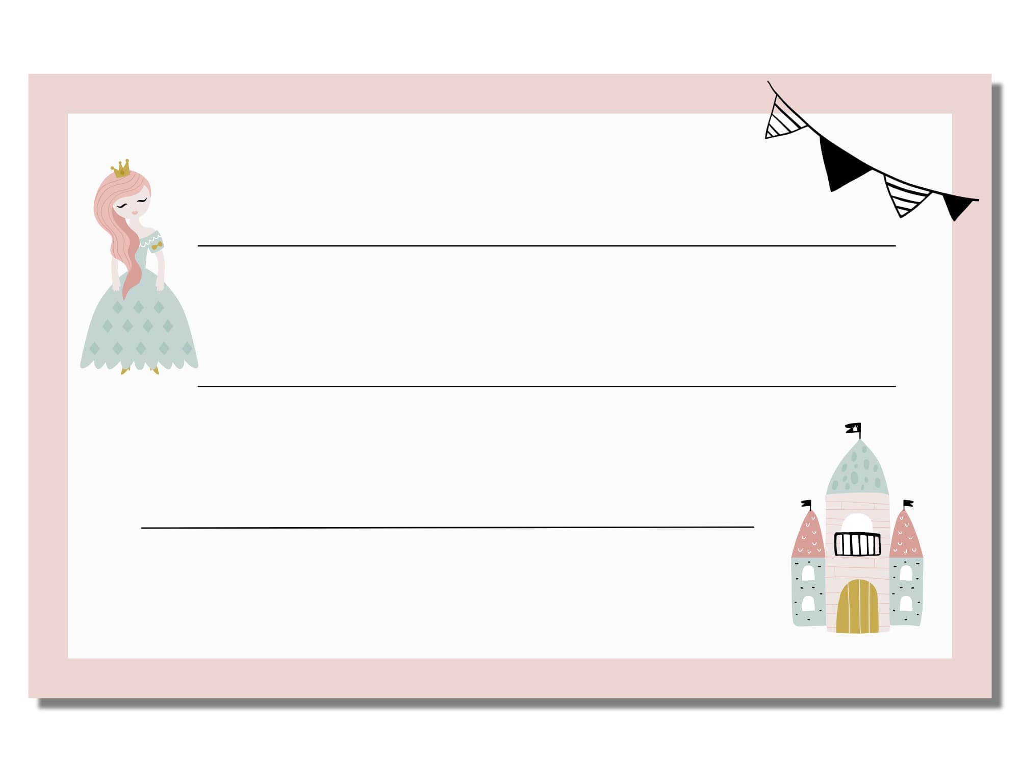 School Notebook Labels Princess, 10 Pieces, Book Labels, Name Tags ...