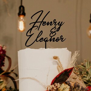 Rose Gold Wedding Cake Topper Personalized Cake Topper Rustic Wedding ...