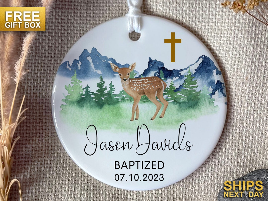 Personalized Baptized Deer Keepsake Gift Baptism Ornament Gift for Baby ...