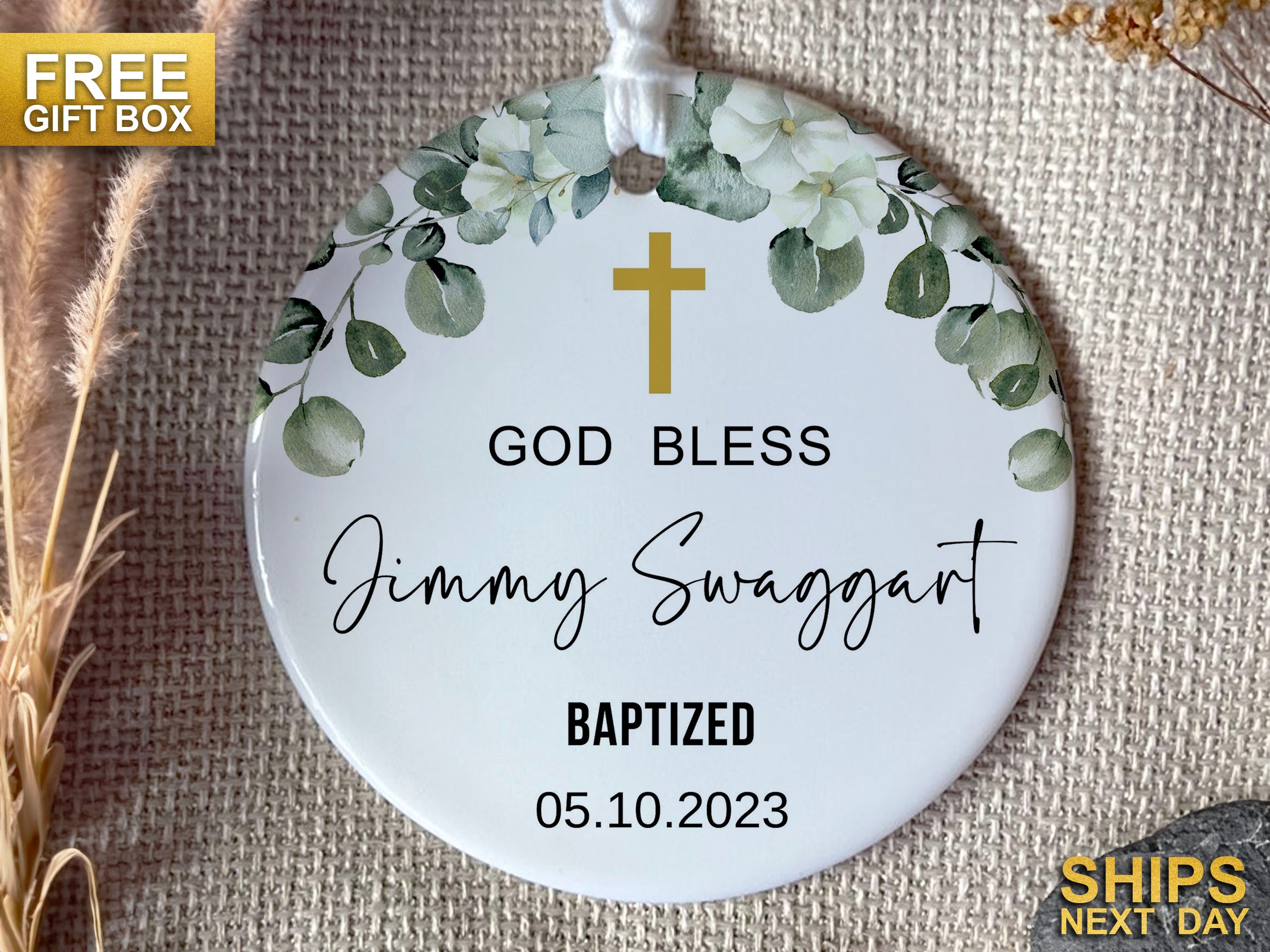 Personalized Baptism Keepsake Gift Baptism Ornament Gift for Baby ...