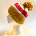Yellow and Red Striped Hat, Striped Winter Hat, Yellow Striped Hat ...