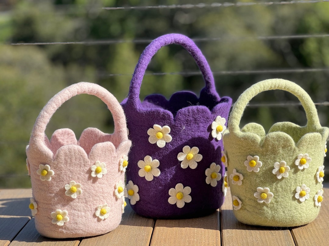 Spring Basket Easter Basket Picnic Basket Easter Egg Hunt Basket ...