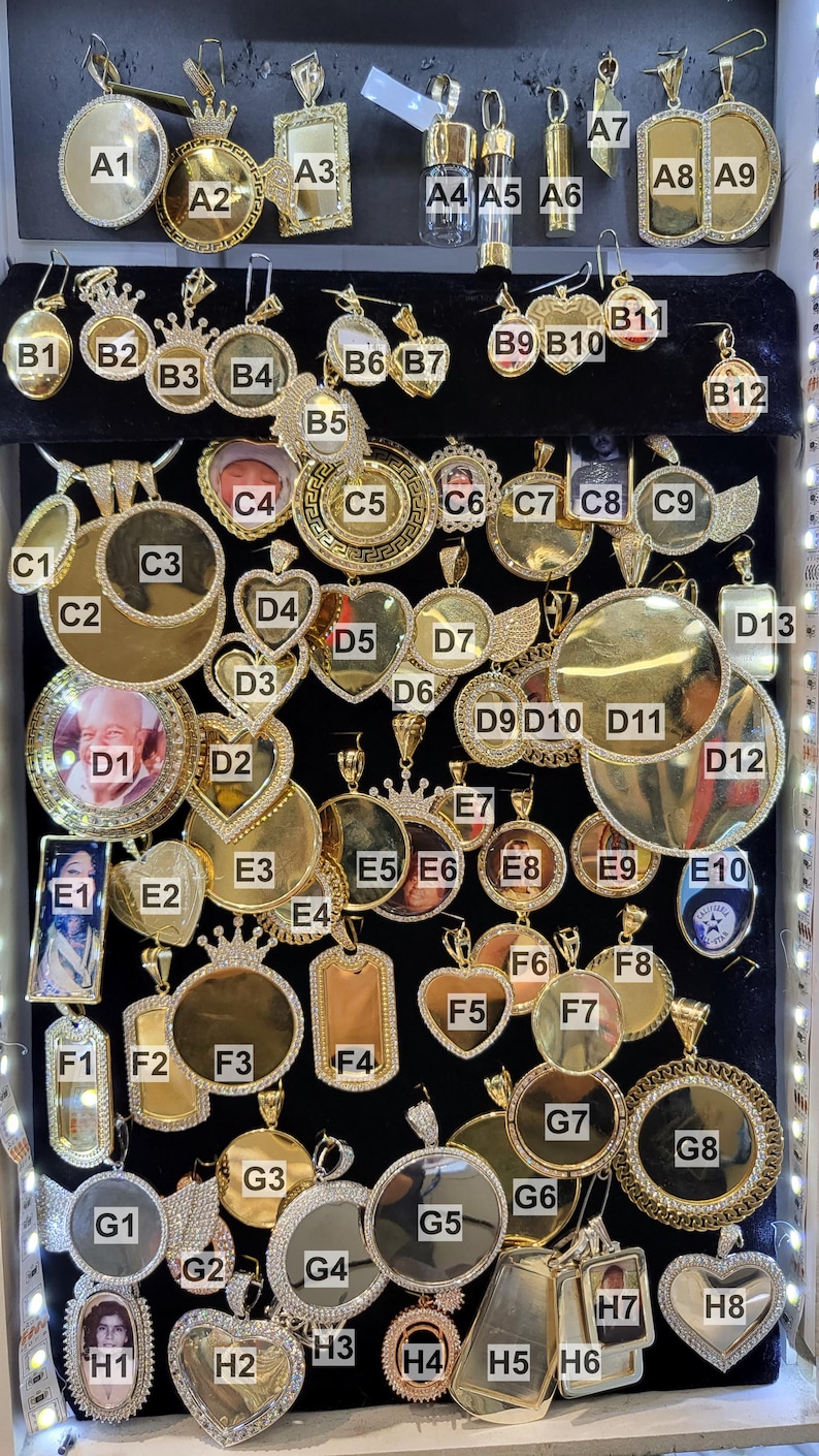10k Gold Custom Photo Charms - Etsy
