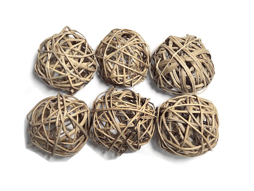 Large Natural Vine Ball Bird Toy Part (6pc) - Etsy