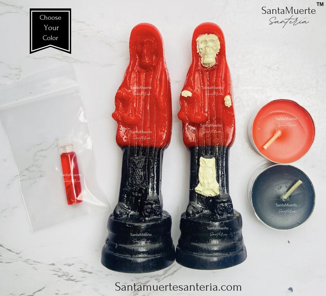Holy Death Amulet, Holy Death Reversible Statue, Santa Muerte Amuleto ...