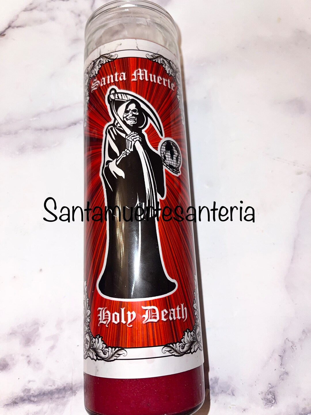 Holy Death Candle/vela Santa Muerte - Etsy
