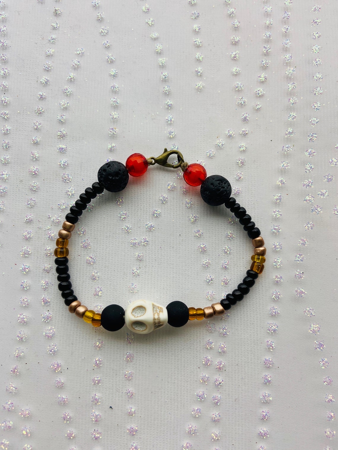 Holy Death Bracelet/pulsera Santa Muerte - Etsy