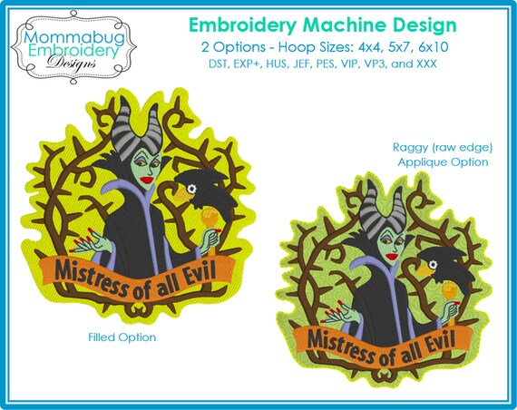 Maleficent in Briar Frame DIGITAL Embroidery Machine Design - Etsy