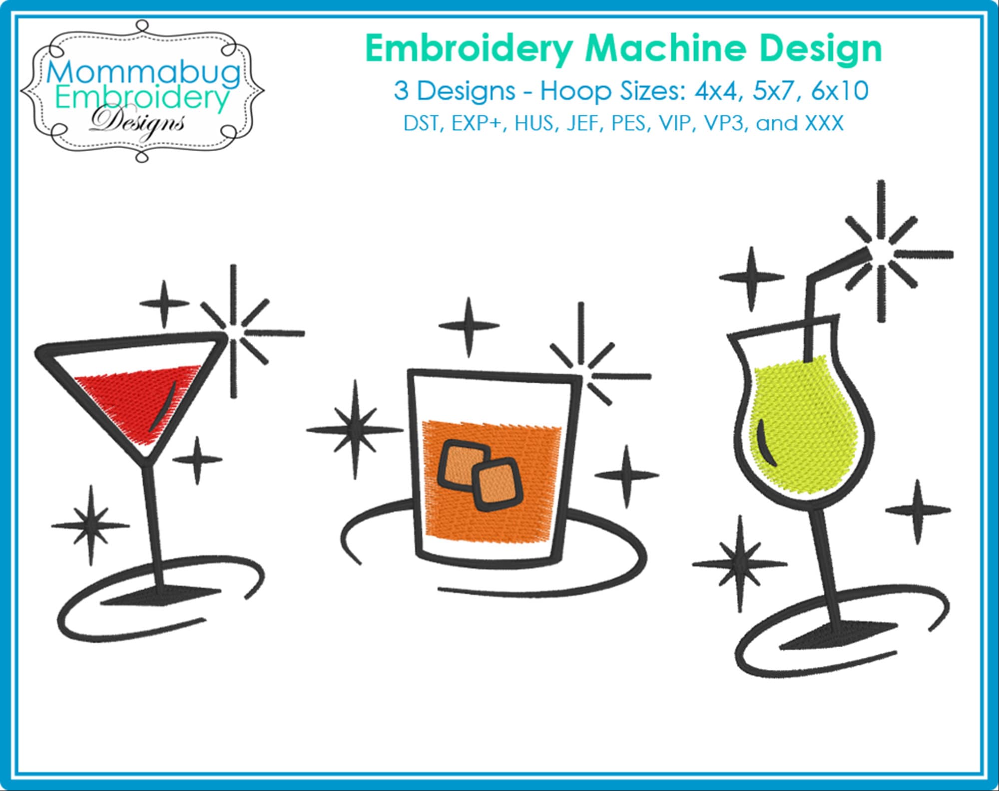 Retro Cocktails Set 1: Cosmo Daiquiri Old Fashioned Digital - Etsy