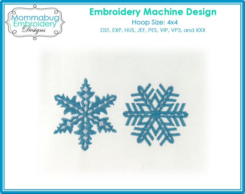 Pyrex Snowflakes DIGITAL Embroidery Machine Design File - Etsy