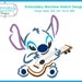 Stitch Playing Banjo Sketch and Signature DIGITAL Embroidery Machine ...