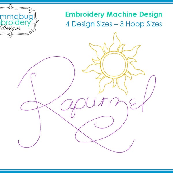 Rapunzel Embroidery Design - Etsy