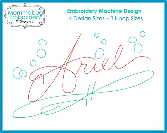 Disney Character Signatures Ariel