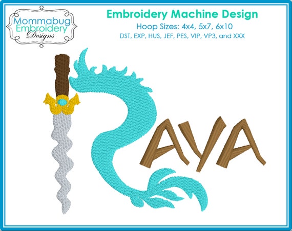 Raya Name DIGITAL Embroidery Machine Design File - Etsy
