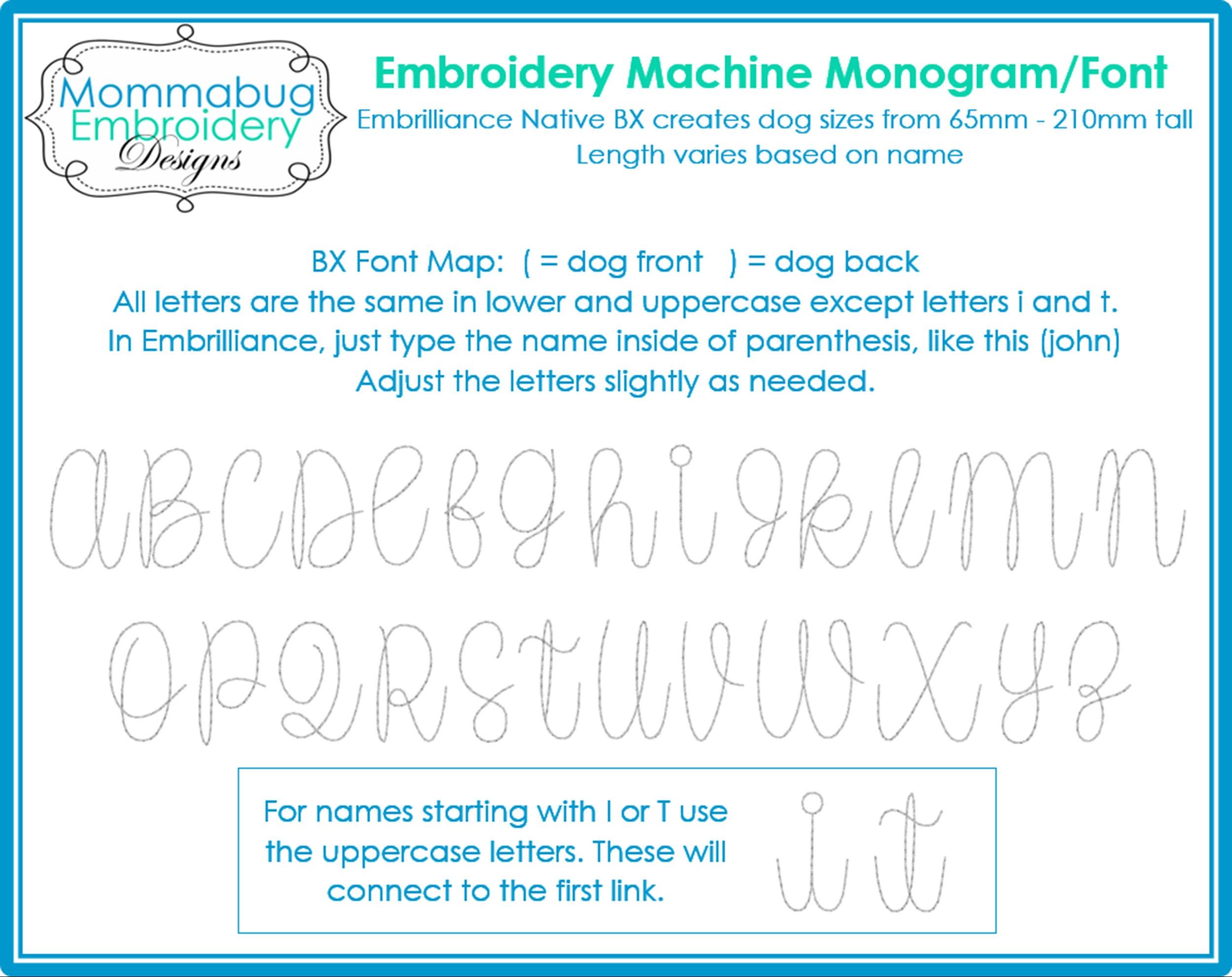 Toy Dog Dachshund Monogram Frame and Embroidery Font Includes BX File ...