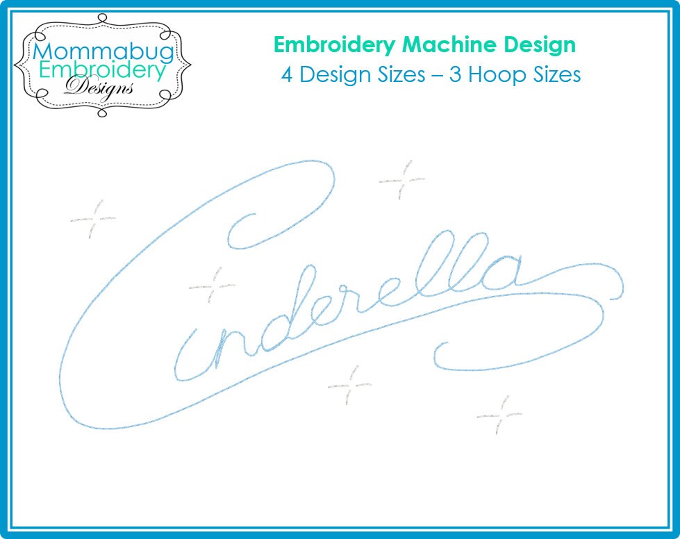 Cinderella Signature Autograph DIGITAL Embroidery Machine - Etsy