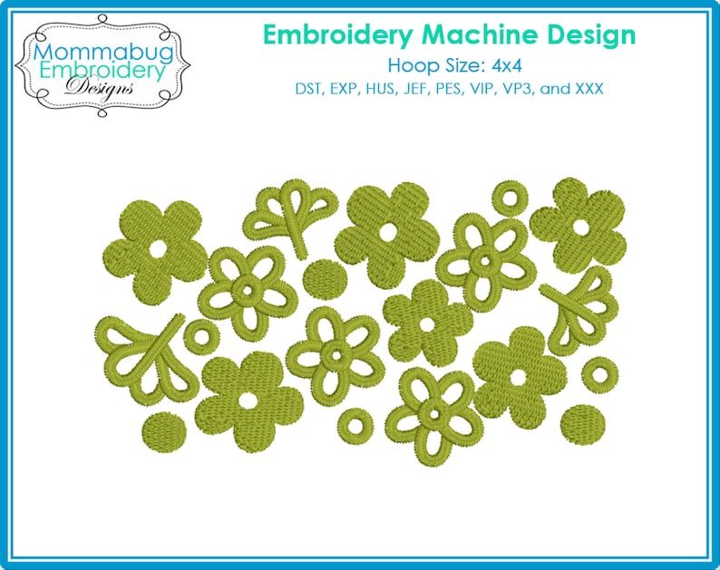 Pyrex Spring Blossom AKA Crazy Daisy DIGITAL Embroidery Machine Design ...