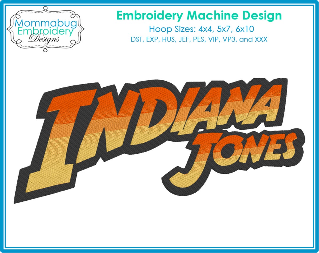 Indiana Name Logo DIGITAL Embroidery Machine Design File - Etsy