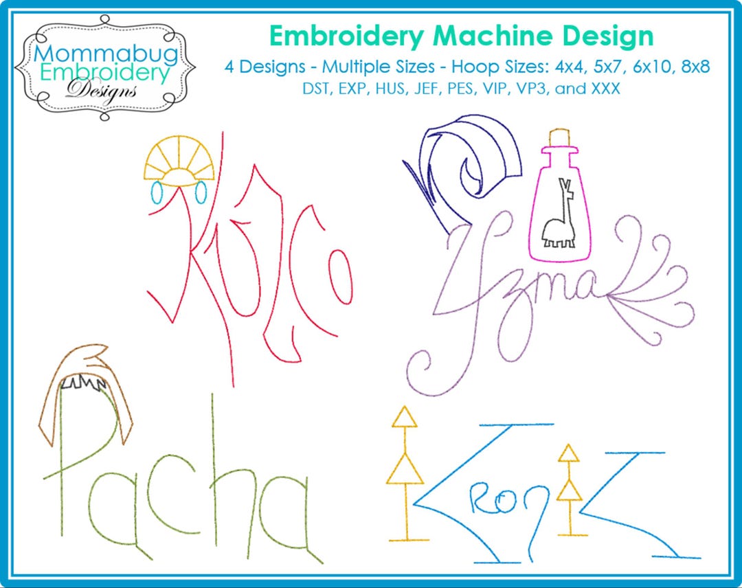 Emperors Character Signature Autograph Pack DIGITAL Embroidery Machine ...