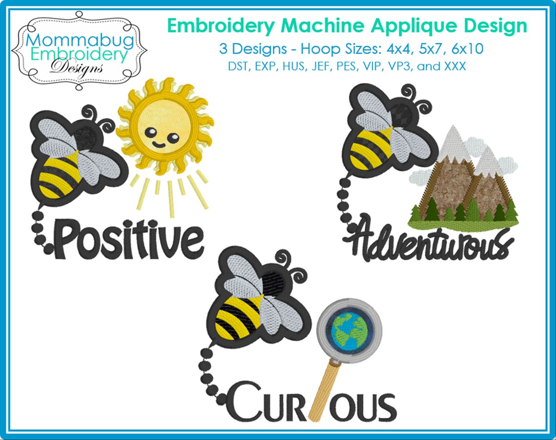 Bee Curious, Positive, and Adventurous Honeybee Sayings Digital ...