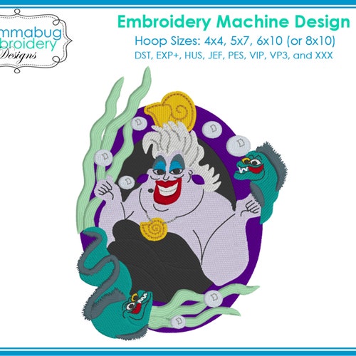 Ursula in Frame DIGITAL Embroidery Machine Design File - Etsy