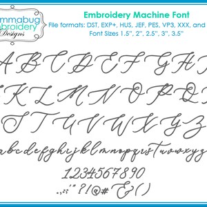 Madeline Script Embroidery Font Includes BX File DIGITAL Embroidery ...