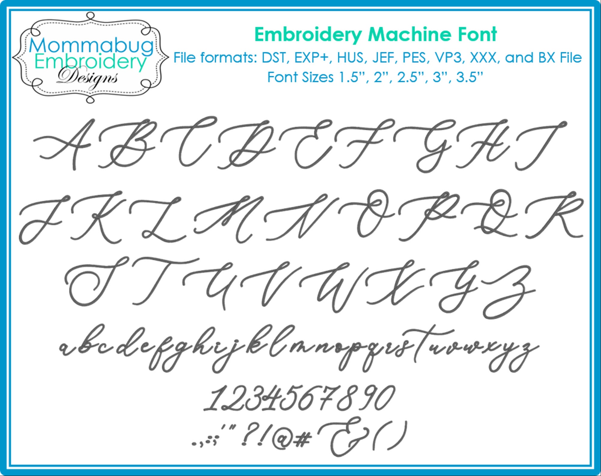 Madeline Script Embroidery Font Includes BX File DIGITAL Embroidery ...