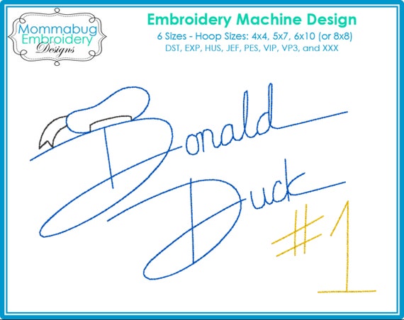 Handtekening Van Donald Duck