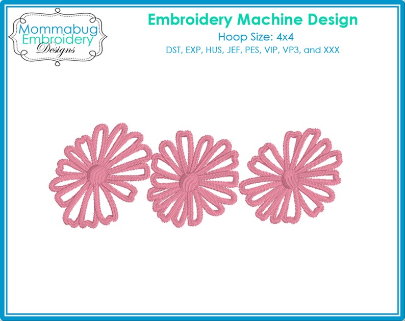 Pyrex Pink Daisy DIGITAL Embroidery Machine Design File - Etsy