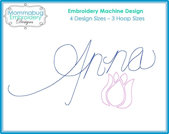 Frozen Princess Anna Signature Autograph DIGITAL Embroidery | Etsy