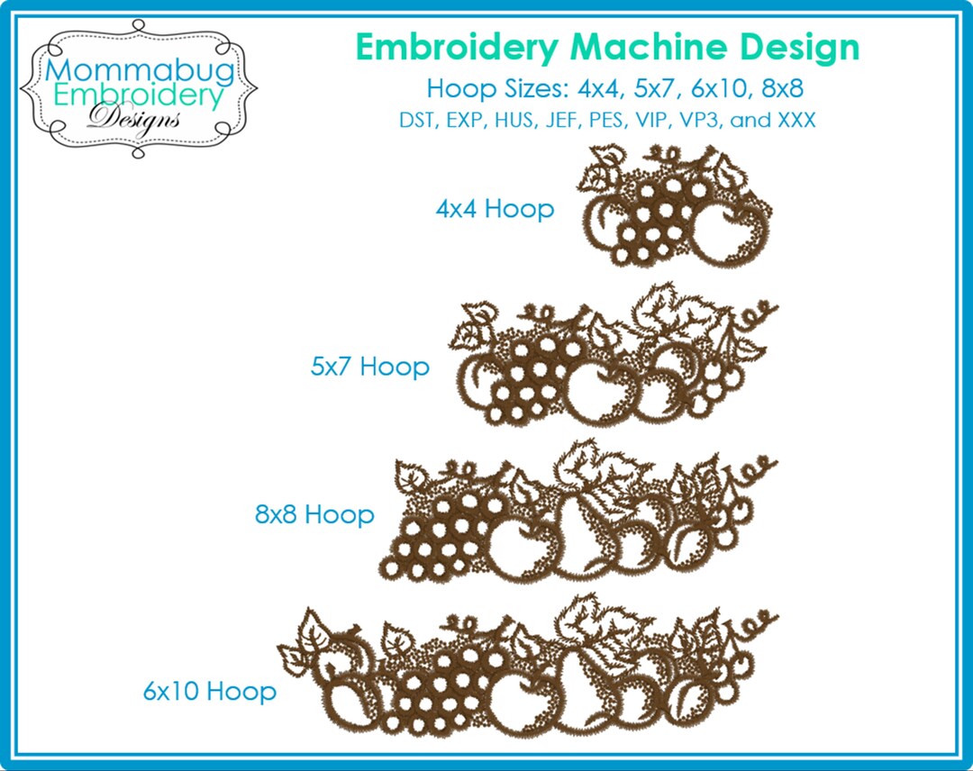 Pyrex Old Orchard DIGITAL Embroidery Machine Design File - Etsy