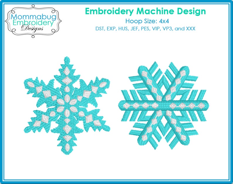Pyrex Snowflakes DIGITAL Embroidery Machine Design File - Etsy
