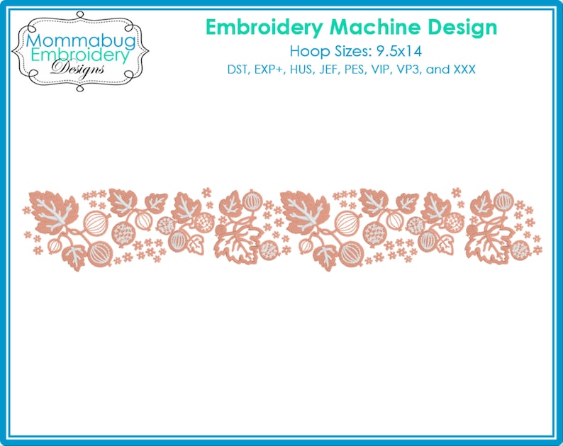 Vintage Pyrex Gooseberry Design DIGITAL Embroidery Machine Design File ...