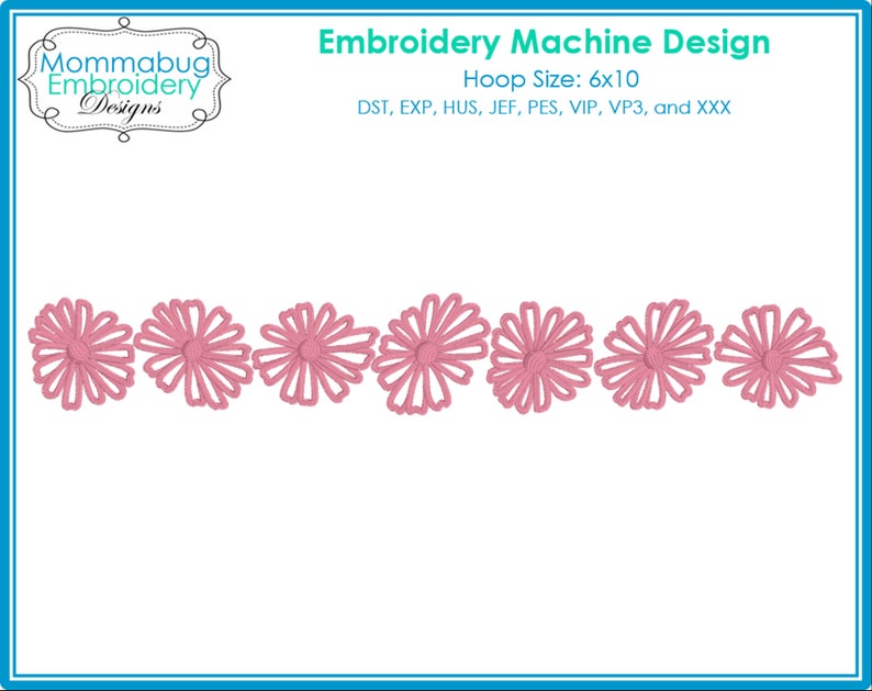 Pyrex Pink Daisy DIGITAL Embroidery Machine Design File - Etsy