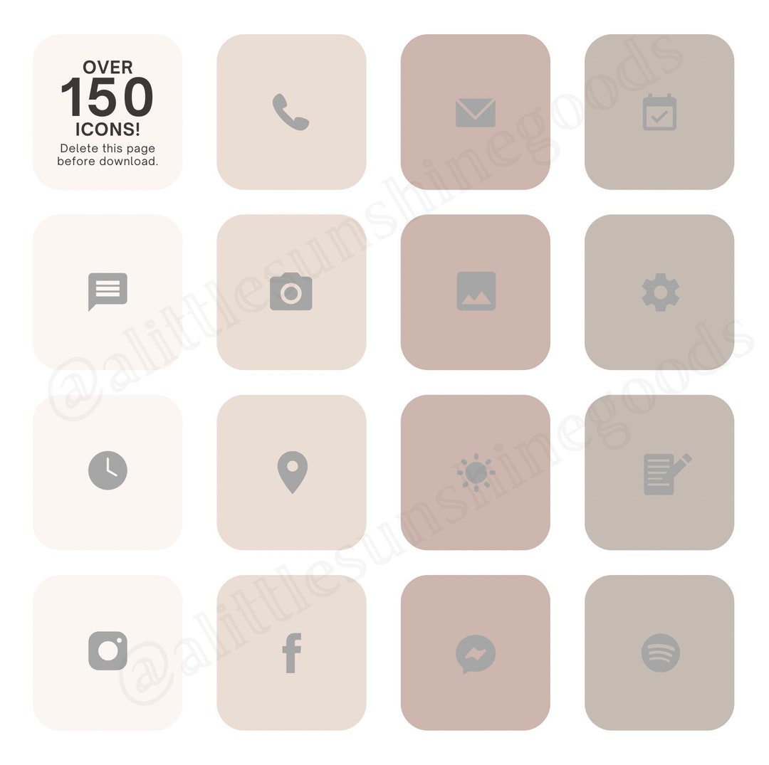 Neutral App Icons - Etsy