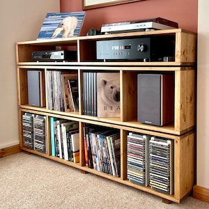 3 Tier Record Player Unit, Media Unit, Tv Stand, Vinyl Storage Unit ...