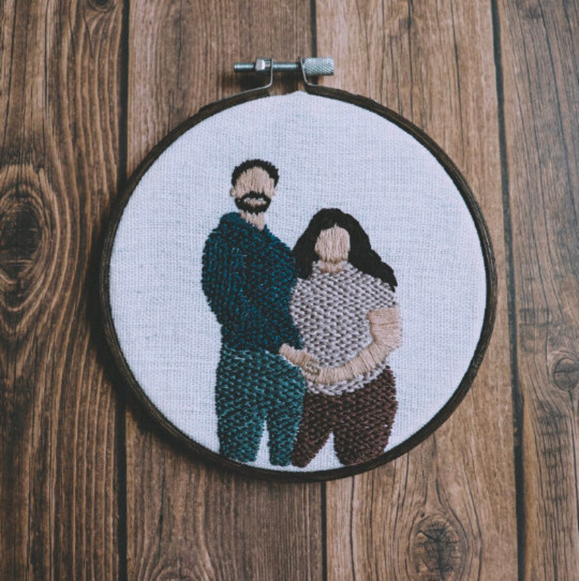 Buy Custom Embroidery Hoop : Loved Ones Family Couple Self Portraits ...