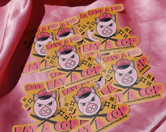 Pig Cop Protest Vinyl Graffiti Sticker Anti Police ACAB - Etsy