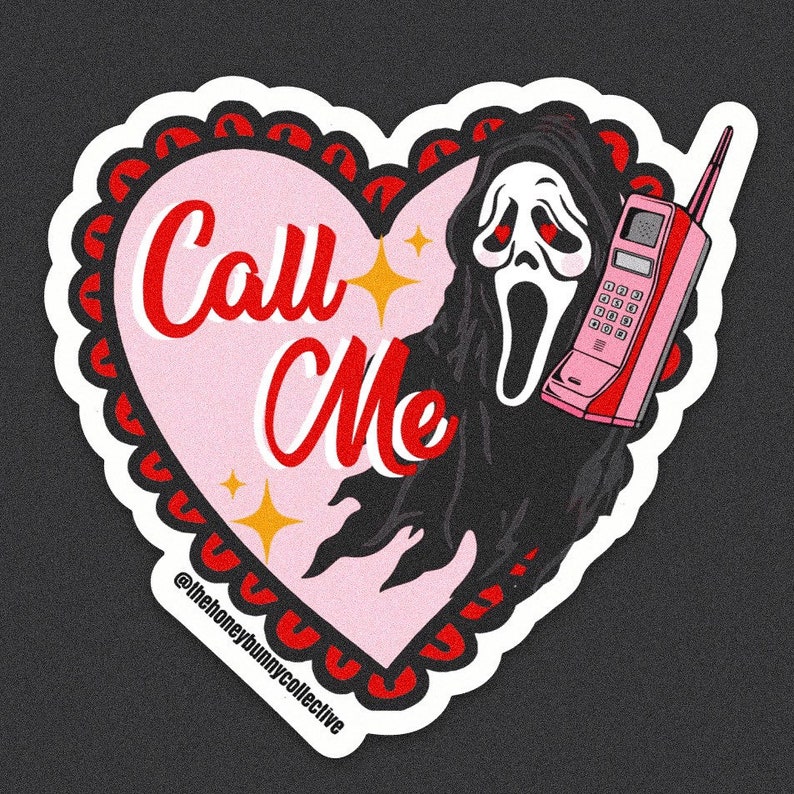 Ghostface Scream Call Me Cute Horror Slasher Sticker - Etsy