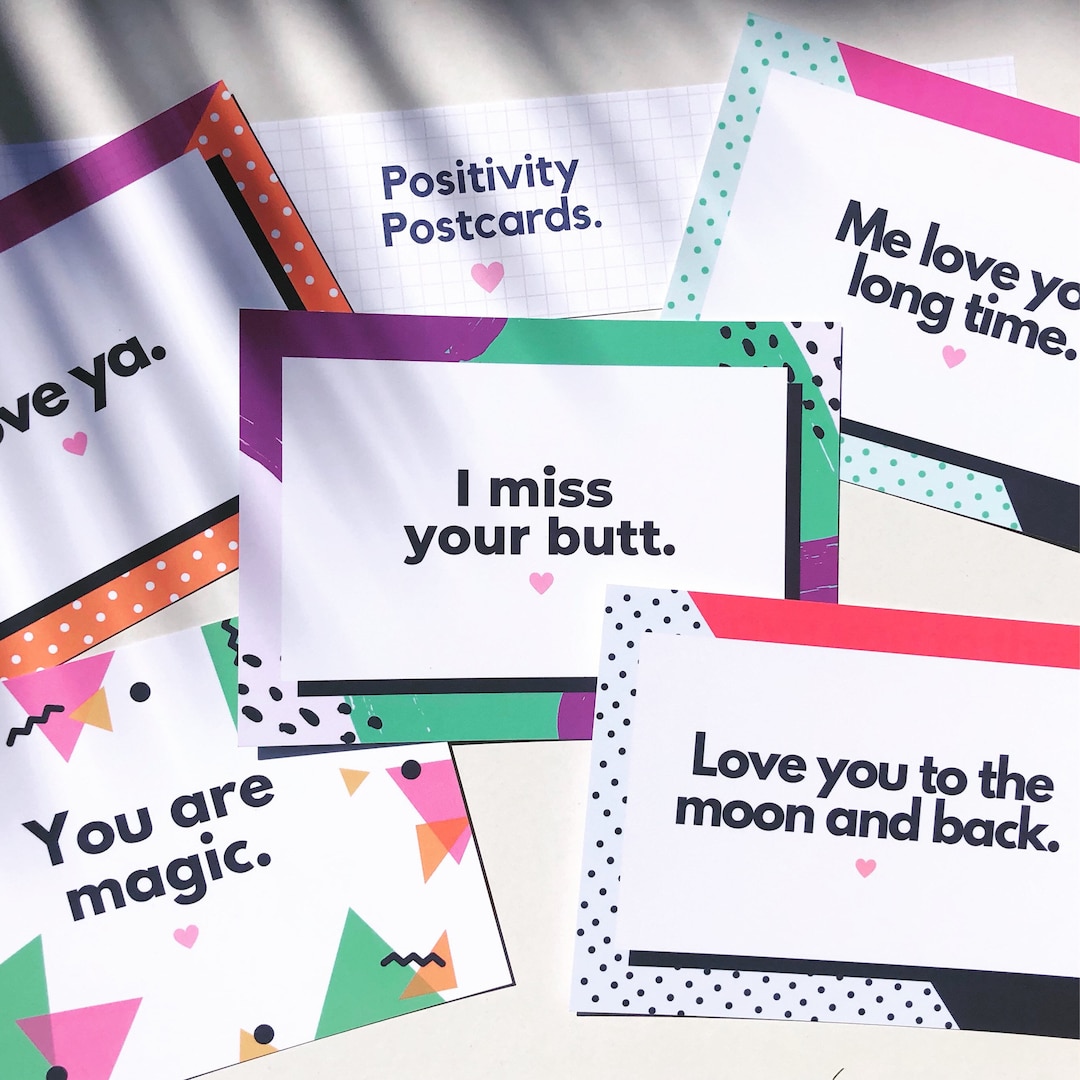 Pack of 5 Positive Postcards - Etsy UK