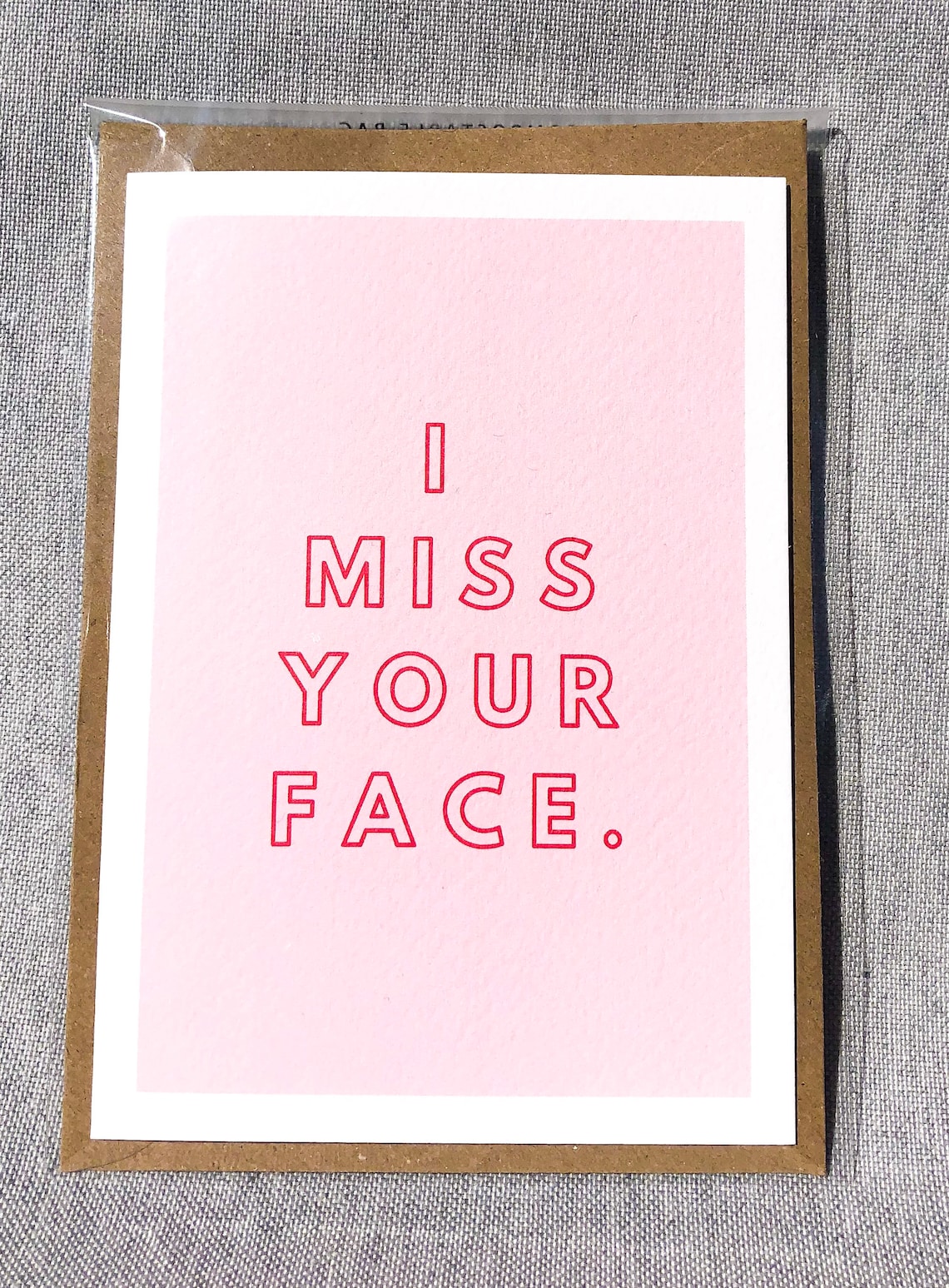 I Miss Your Face Greetings Card A6 - Etsy