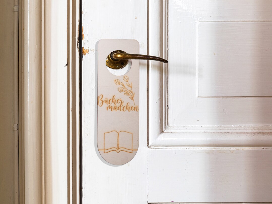Do Not Disturb Door Sign, Book Girl, Do Not Disturb Door Hanger ...