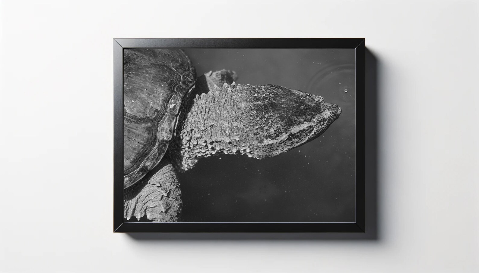 Snapping Turtle Photography Print | Black and White Nature Photo - Etsy