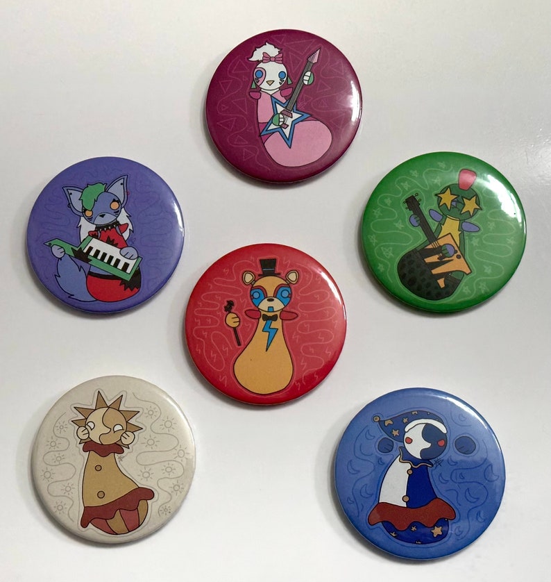 FNAF Security Breach Pin-back Buttons - Etsy