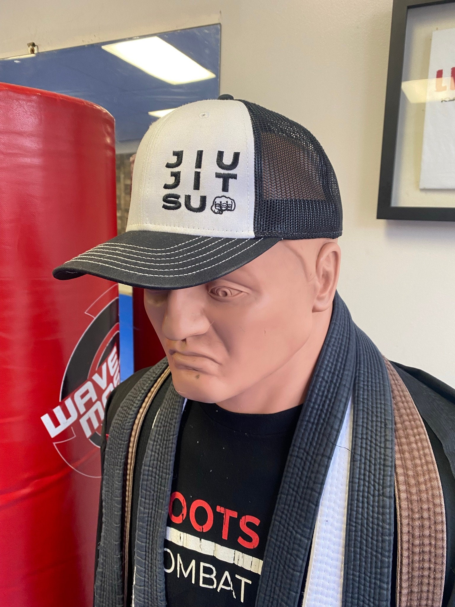 Jiujitsu BJJ Hat Brazilian Jiujitsu Trucker Cap - Fist Bump Design in ...
