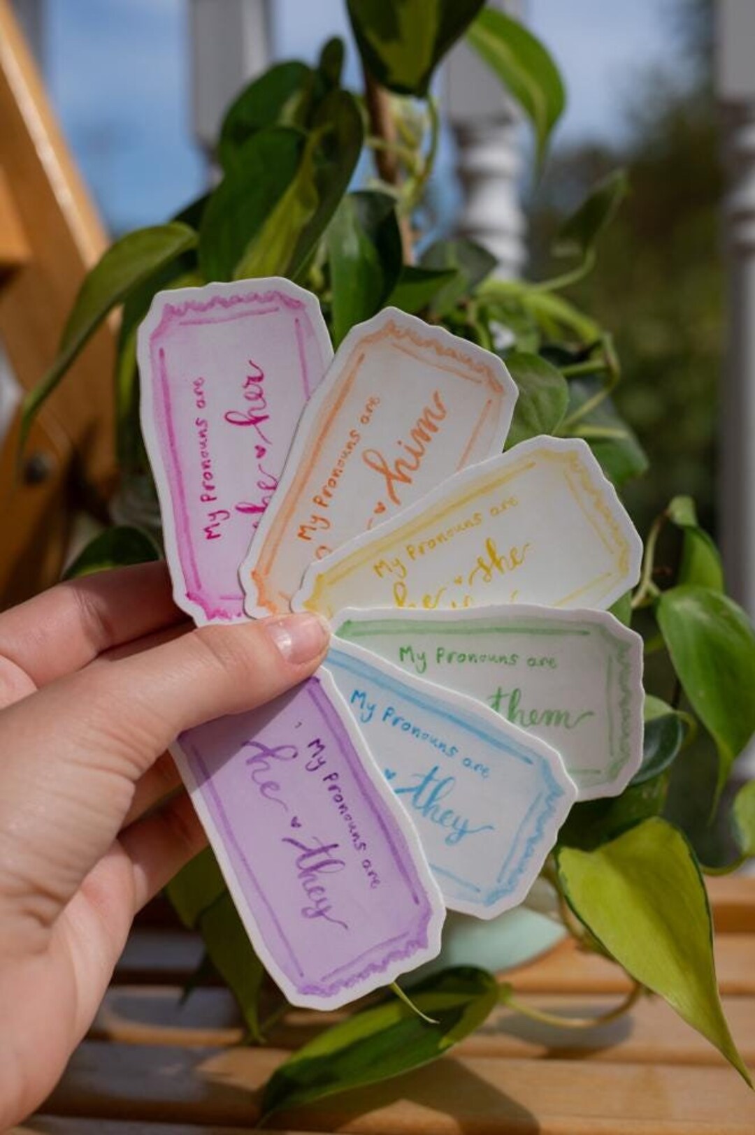 Pronoun Stickers - Etsy