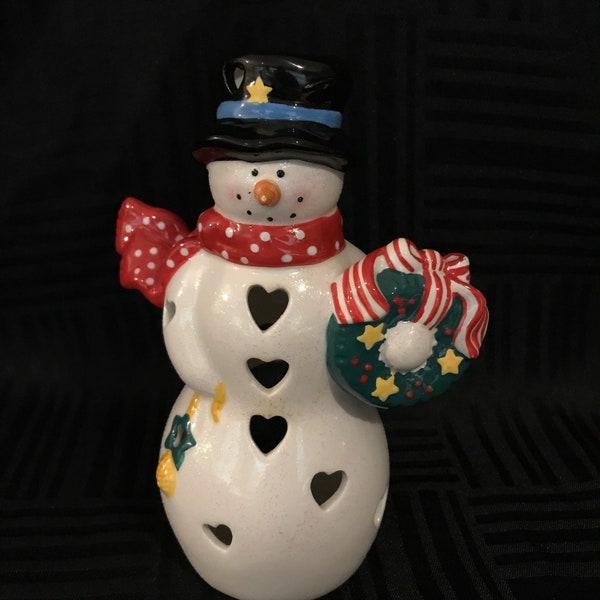 Snowman Tea Light - Etsy